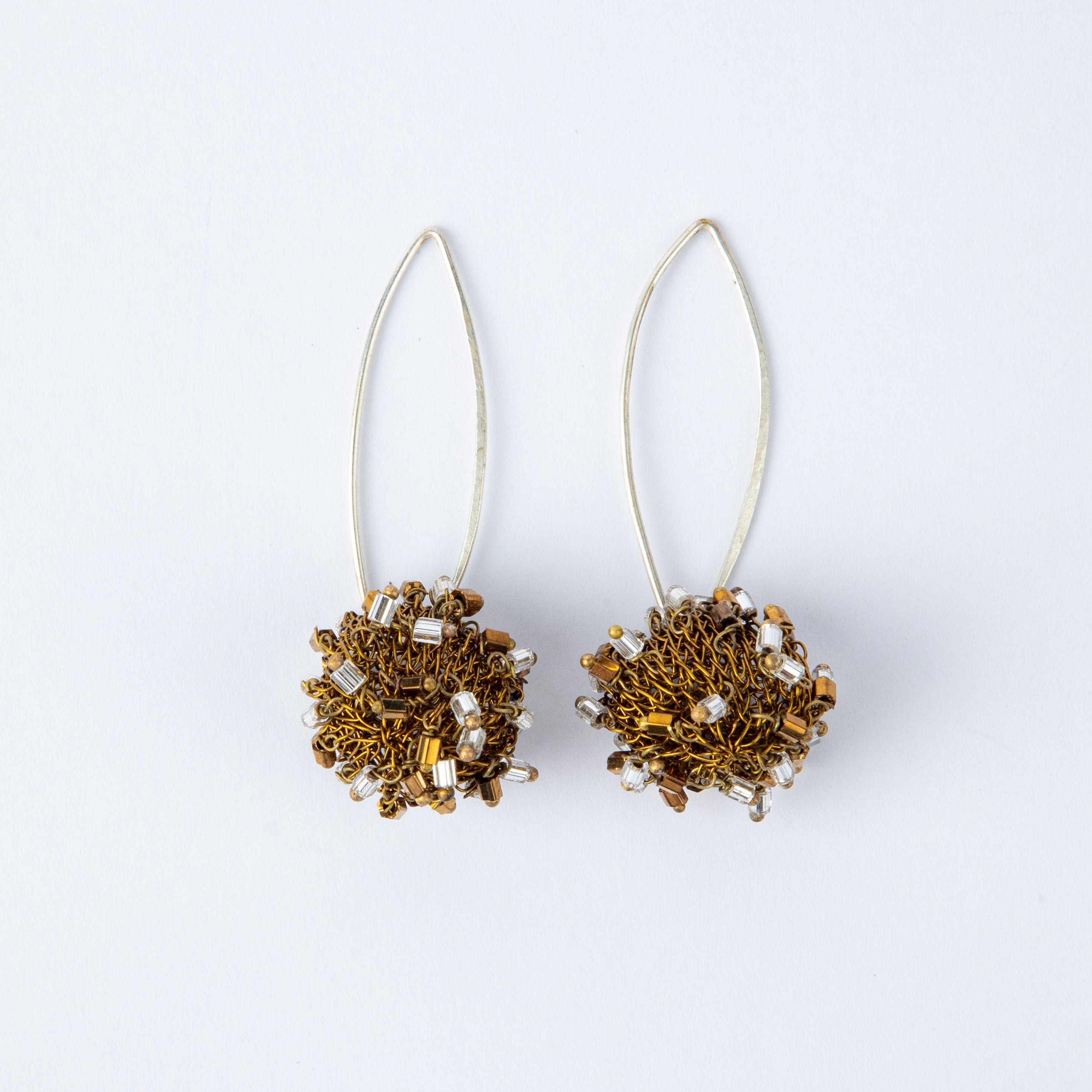BEADED BRASS DROP EARRINGS – HOTA Shop